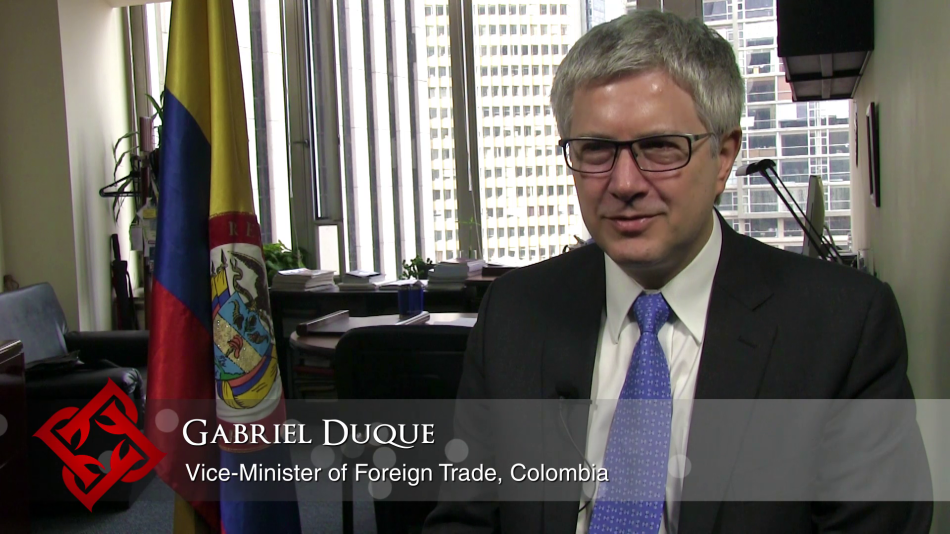 Colombiaâ€™s Vice Minister of Foreign Trade Gabriel Duque on ...